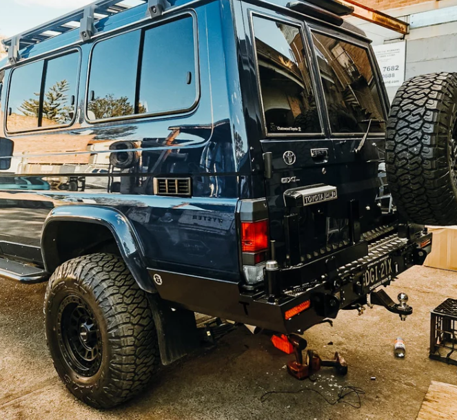 Thorburns LC75/78 Rear Bar – LandCruiser Troopcarrier – Elevate Automotive